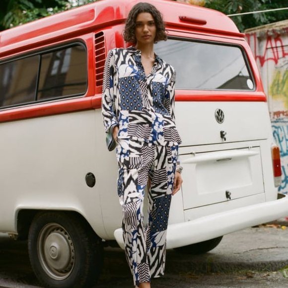 Zara | Pants & Jumpsuits | Zara Matching Coord Pajama Set | Poshmark